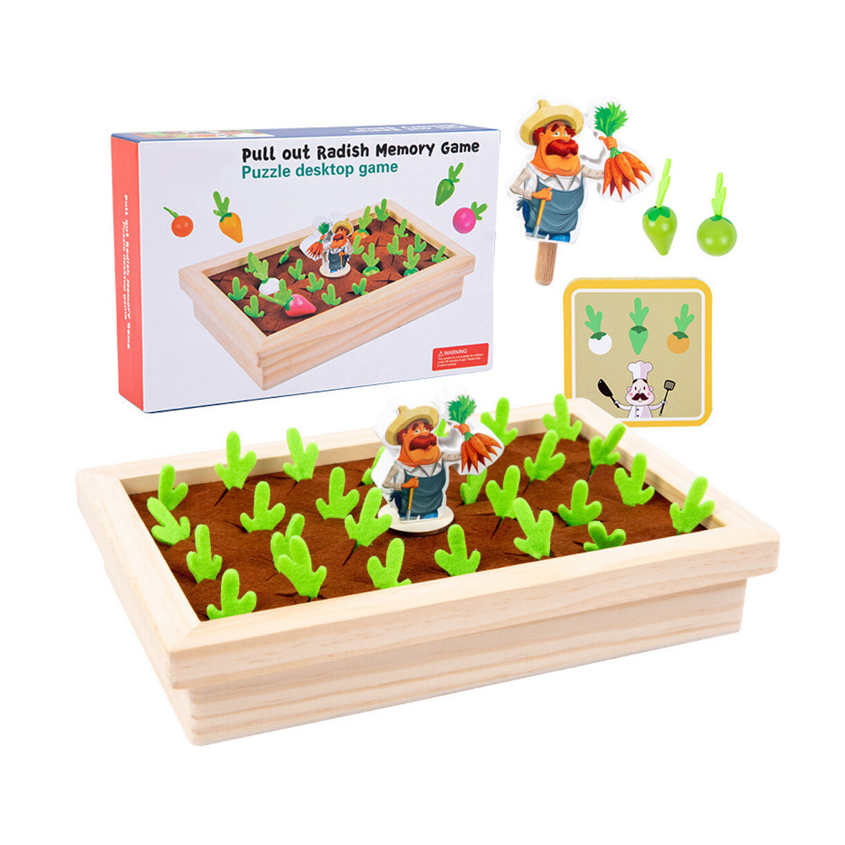 Buy China Wholesale Wooden Farm Pull Radish Table Game Intelligence ...