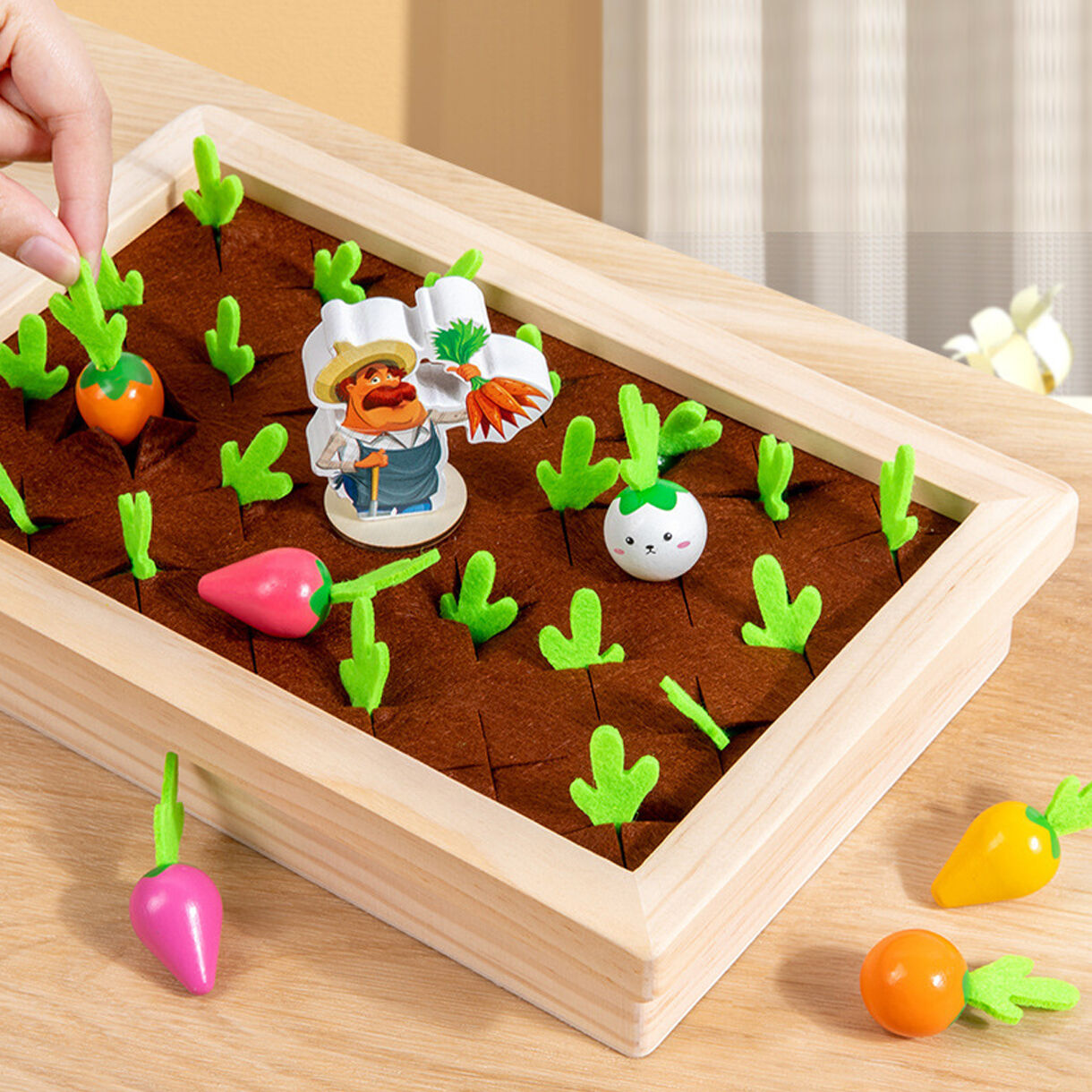 Buy China Wholesale Wooden Farm Pull Radish Table Game Intelligence ...