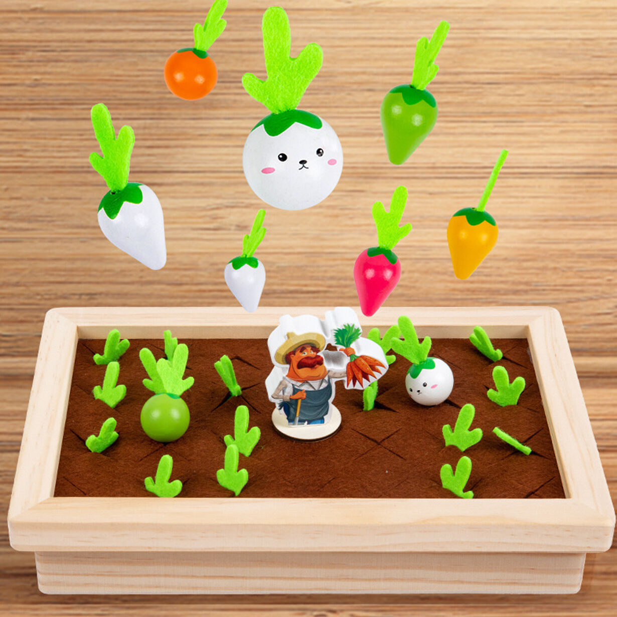 Buy China Wholesale Wooden Farm Pull Radish Table Game Intelligence ...