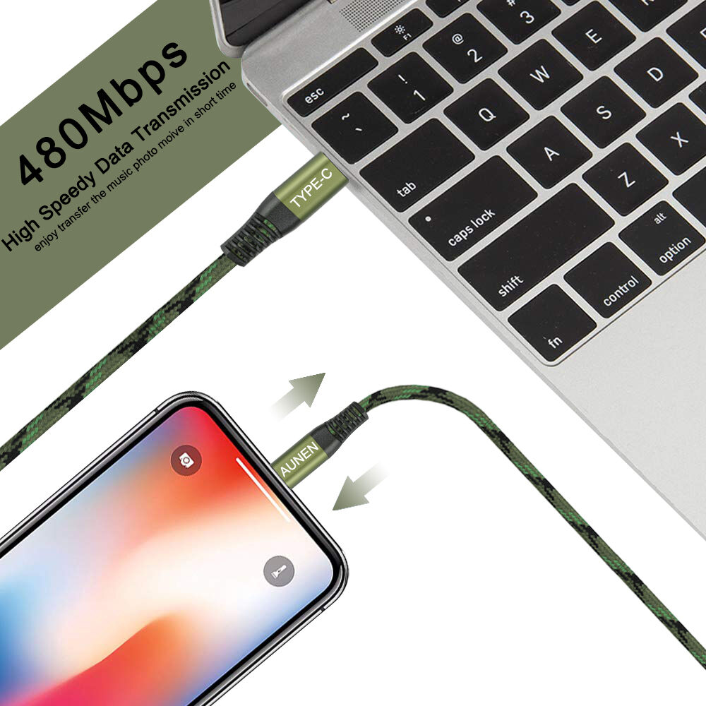 Camouflage Usb Type C Cable Usb A To Usb C 60w Fast Charger Extra Long ...