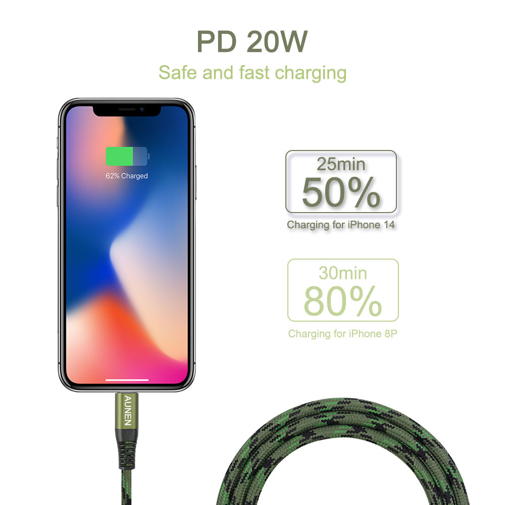 Camouflage Usb Type C Cable Usb A To Usb C 60w Fast Charger Extra Long ...