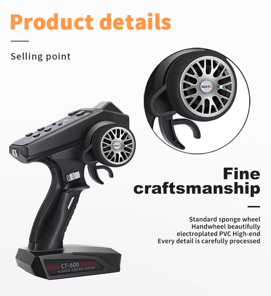 Hotrc Ct-600 6ch 2.4ghz Fhss Radio System Transmitter Remote Control ...