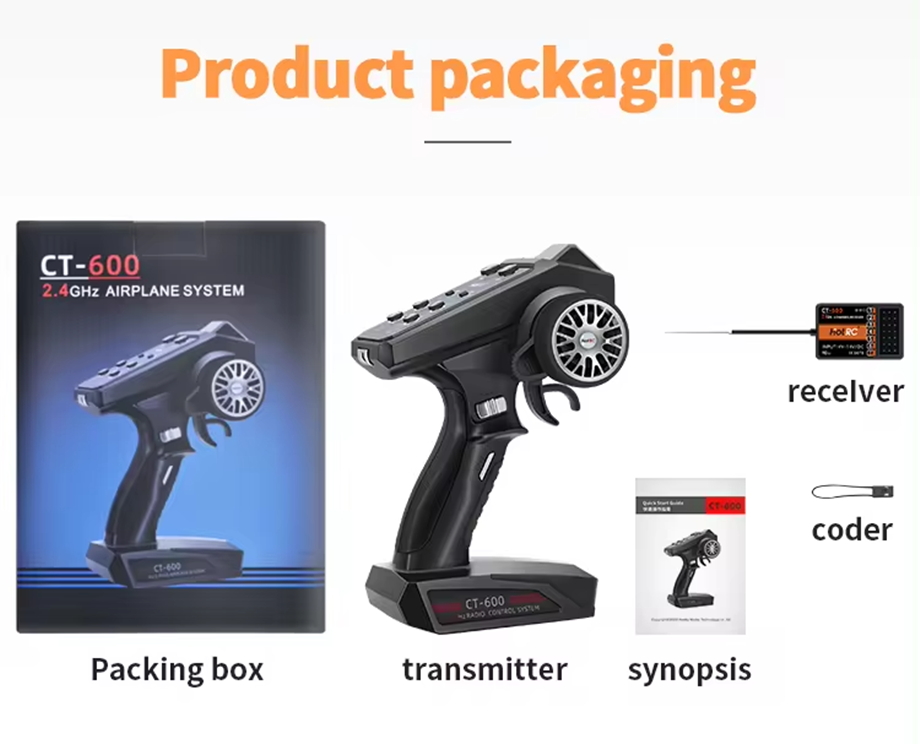 Hotrc Ct-600 6ch 2.4ghz Fhss Radio System Transmitter Remote Control ...