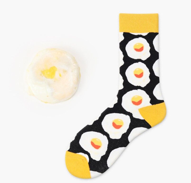 Fashionable Art Color Contrast Men's Socks Fruit Print Happy Socks ...