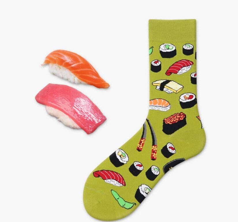 Buy China Wholesale Fashionable Art Harajuku Men's Socks Fruit Print Happy Socks Avocado Apple ...