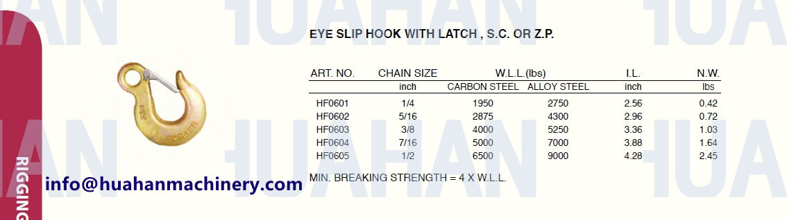 Wholesale Drop Forged Eye Slip Hook, Carbon Or Alloy Steel,.zinc-plated ...