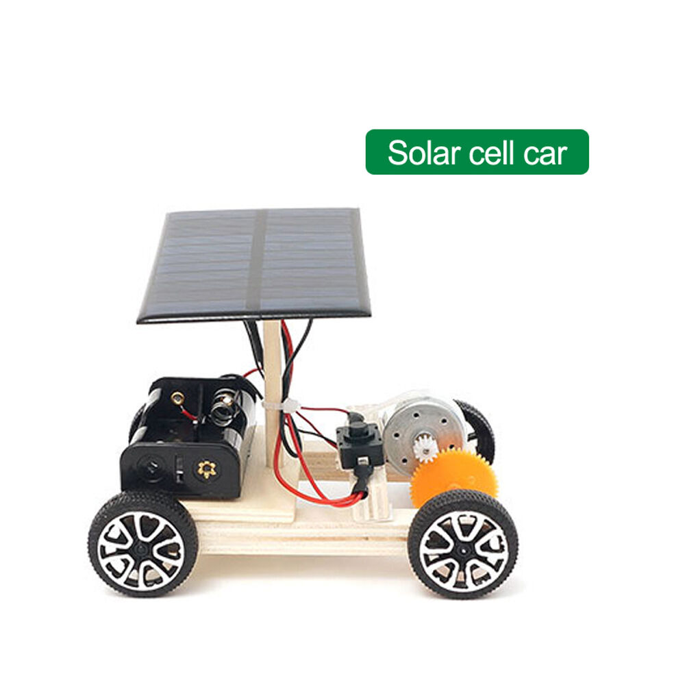Small Diy Solar Toy Car Assembly Kit Mini Educational Wooden Science ...