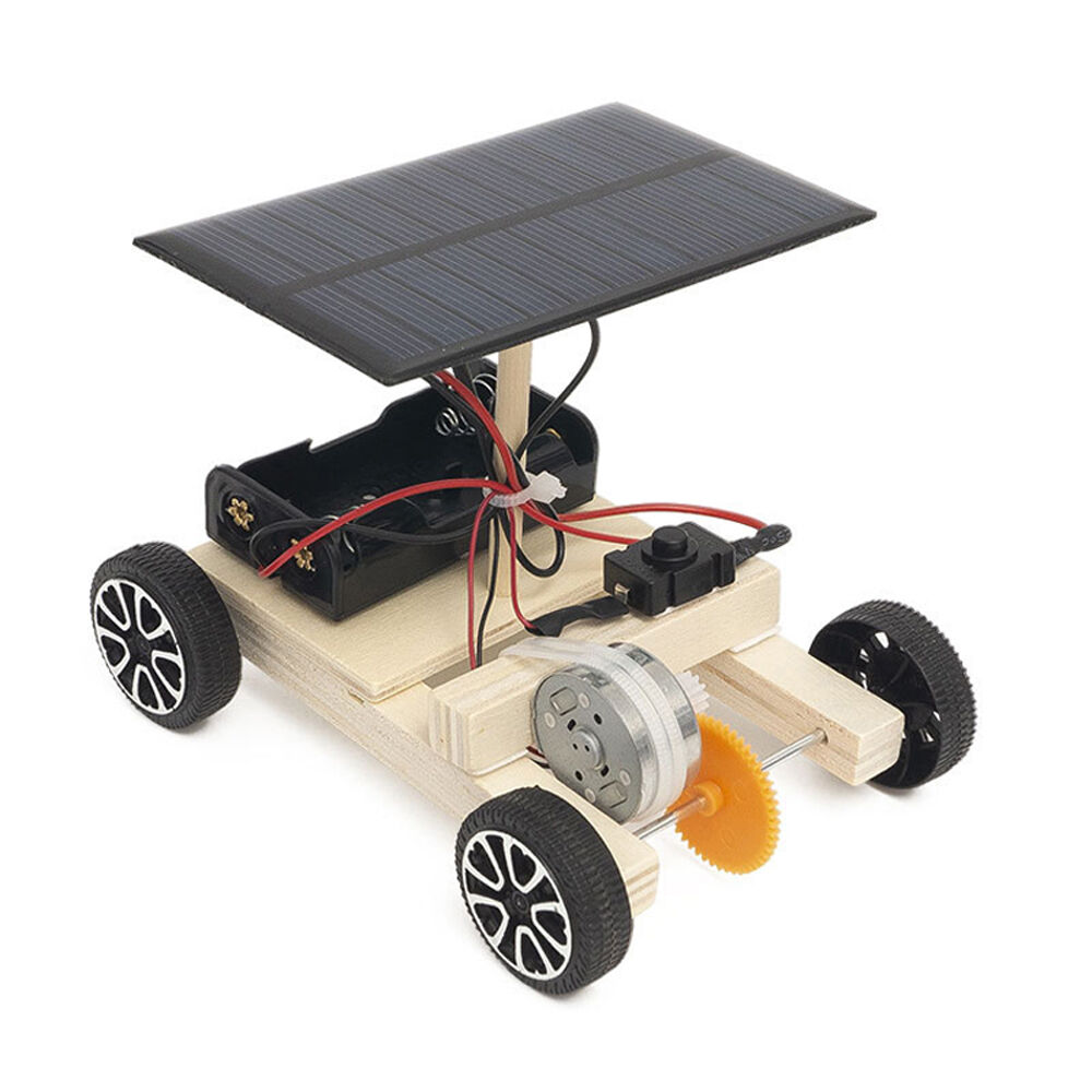 Small Diy Solar Toy Car Assembly Kit Mini Educational Wooden Science ...