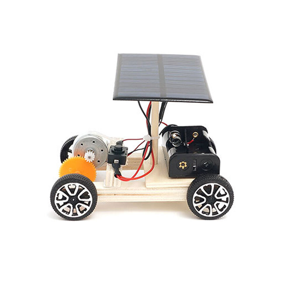 Small Diy Solar Toy Car Assembly Kit Mini Educational Wooden Science ...