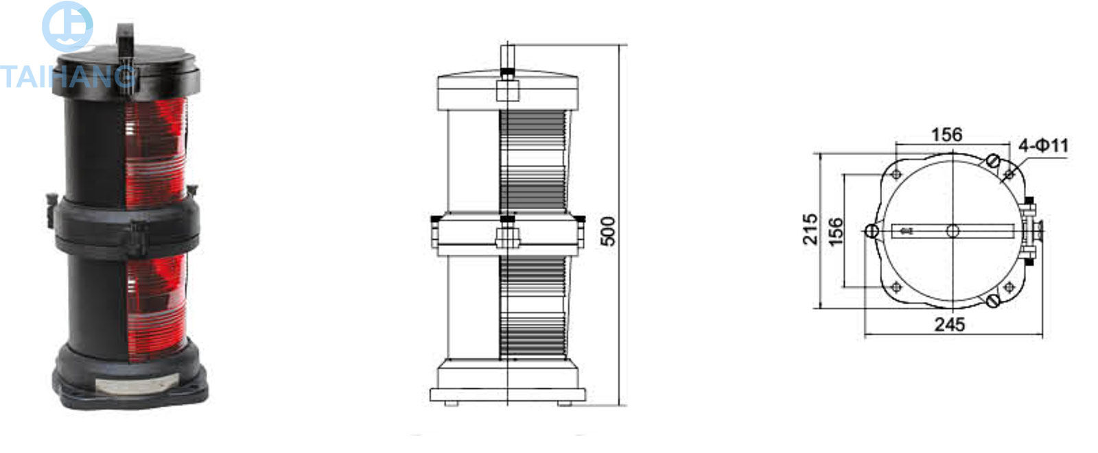 Cxh1-101p Waterproof Double-deck Navigation Signal Light Starboard ...