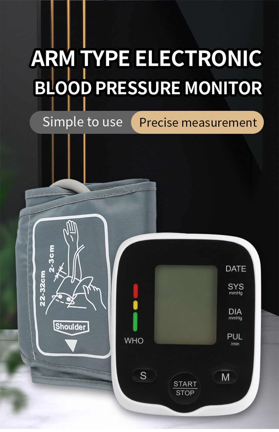 Blood Pressure Machine Upper Arm Accurate Automatic Sphygmomanometer ...