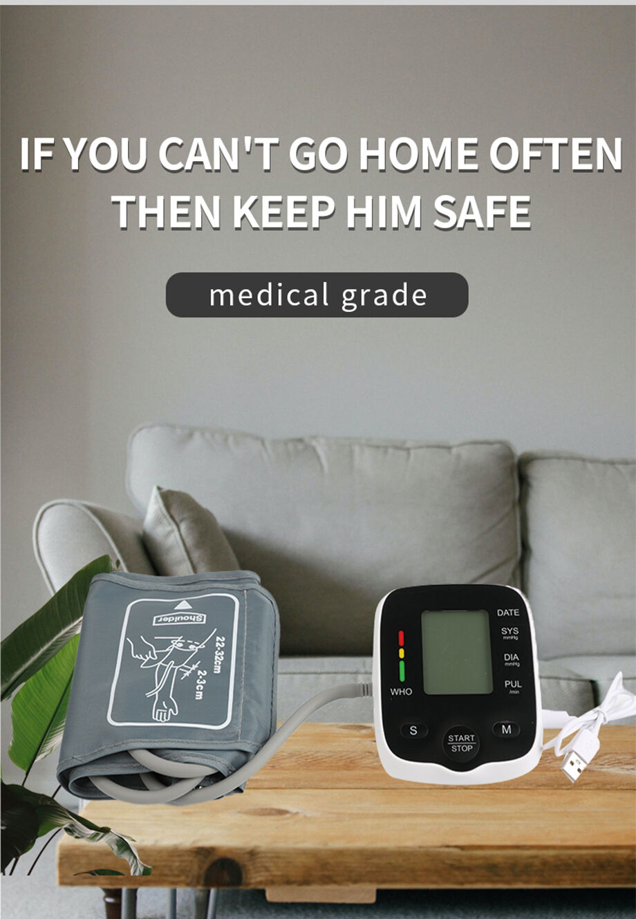 Blood Pressure Machine Upper Arm Accurate Automatic Sphygmomanometer ...