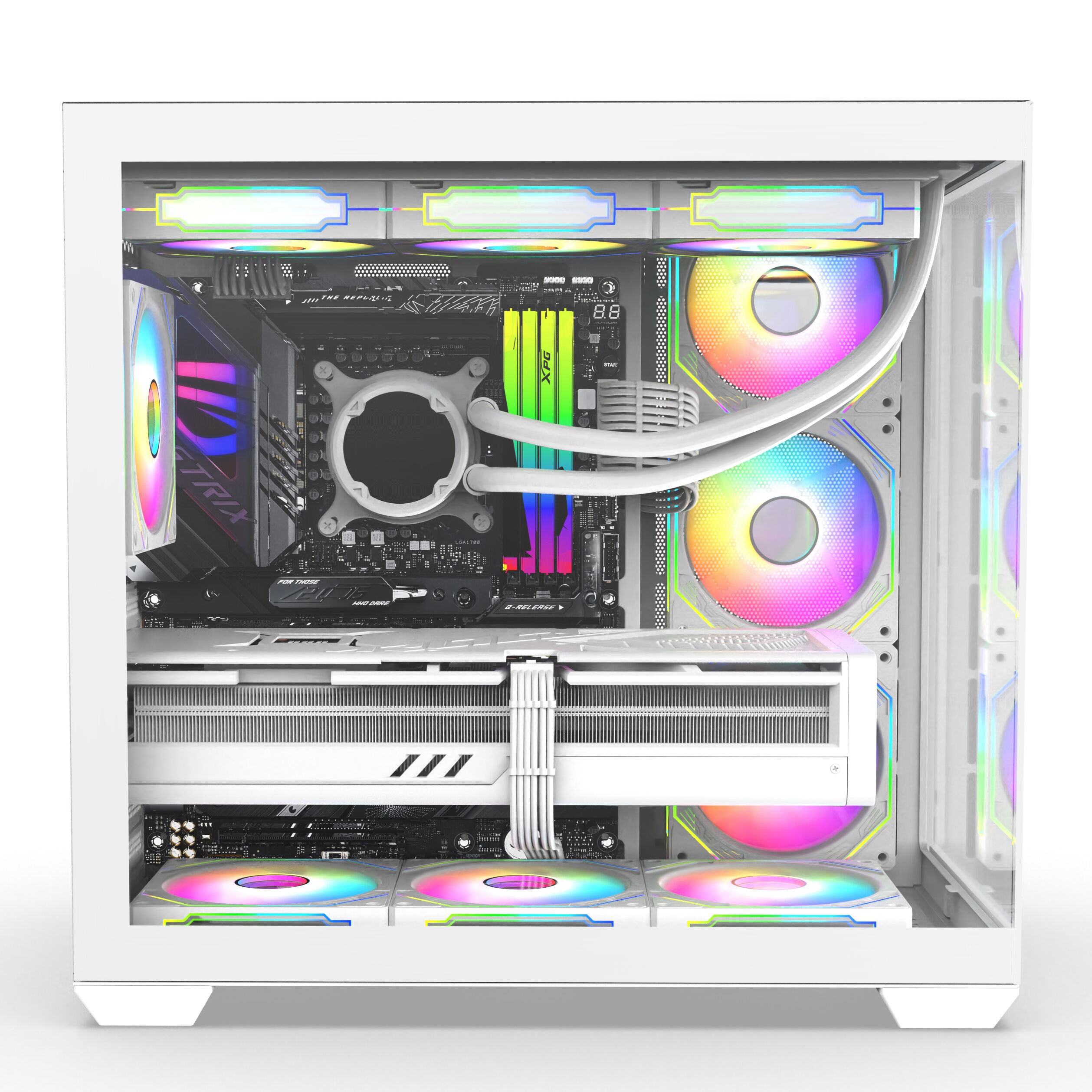 Latest Cool Design Wide Cube Pc Case Double Sided Glass Atx Gaming ...