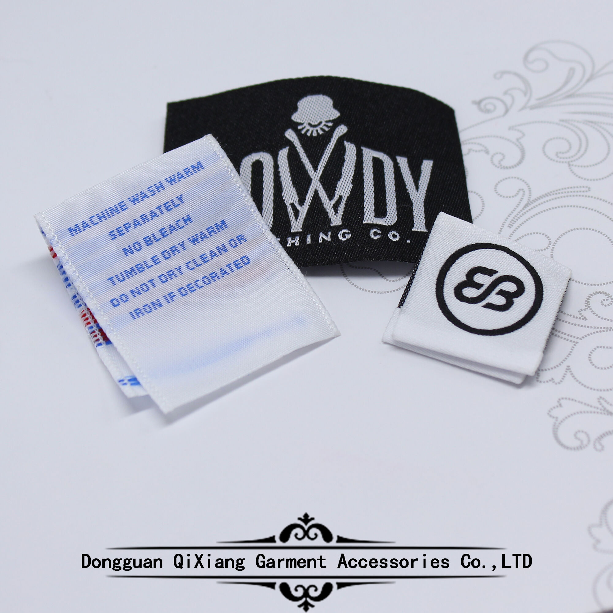 Factory Direct Decorative Clothes Tag Custom Fabric End Fold Soft Fine ...