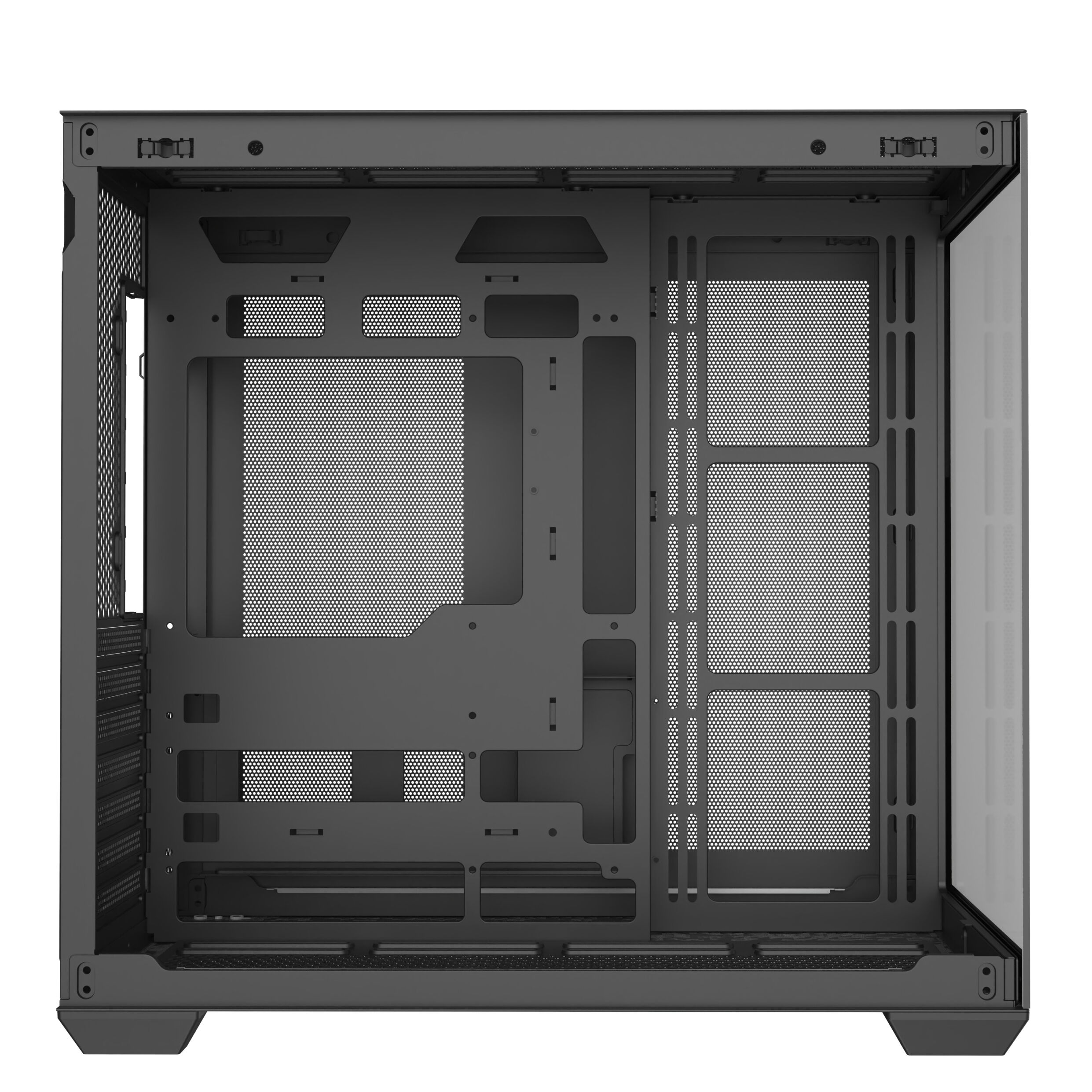 Factory New Design Panoramic View Cube Computer Case Double-sided Glass ...