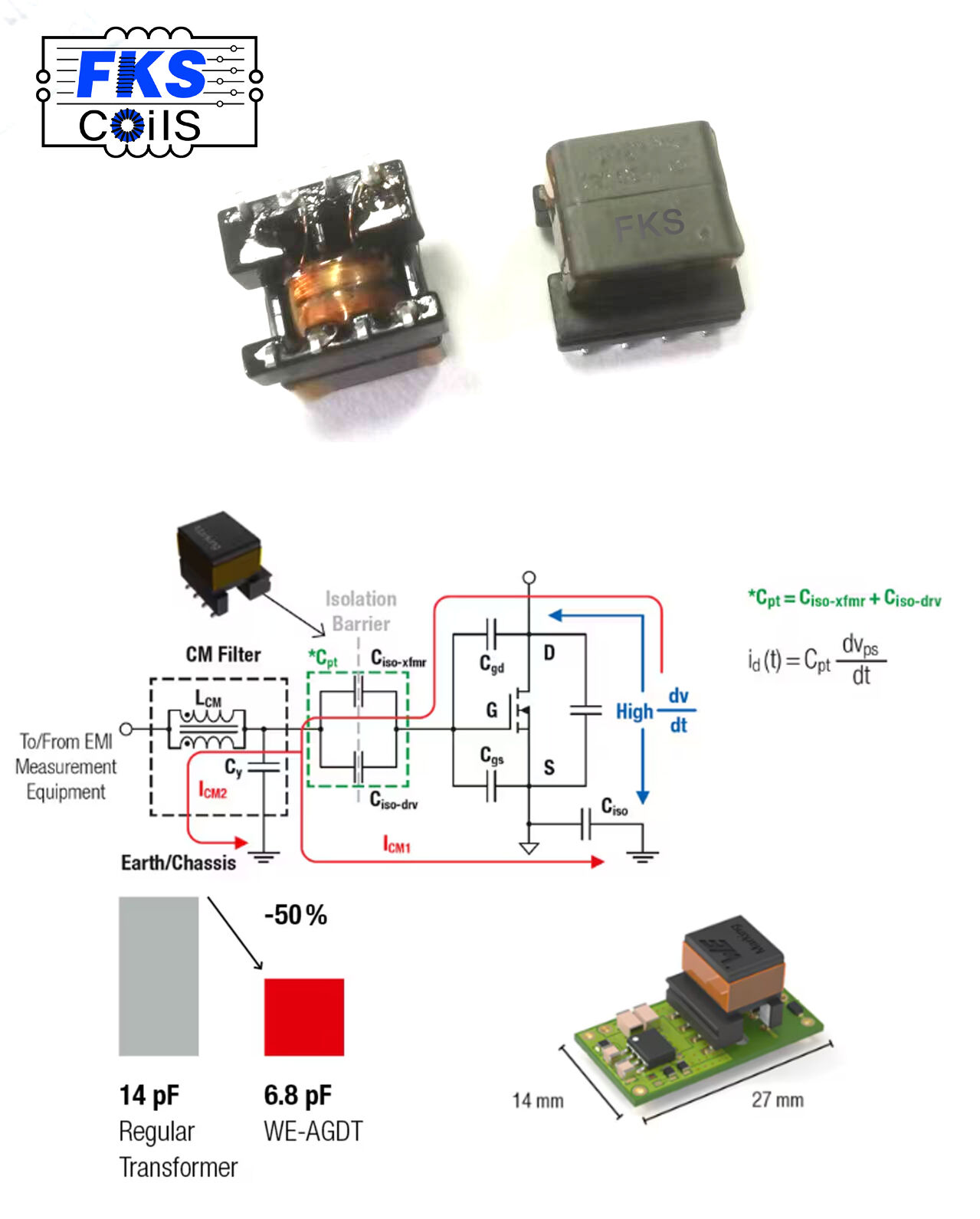 Fks750319177 Ep7 Agdt Auxiliary Llc Gate Drive Transformer For Sic ...