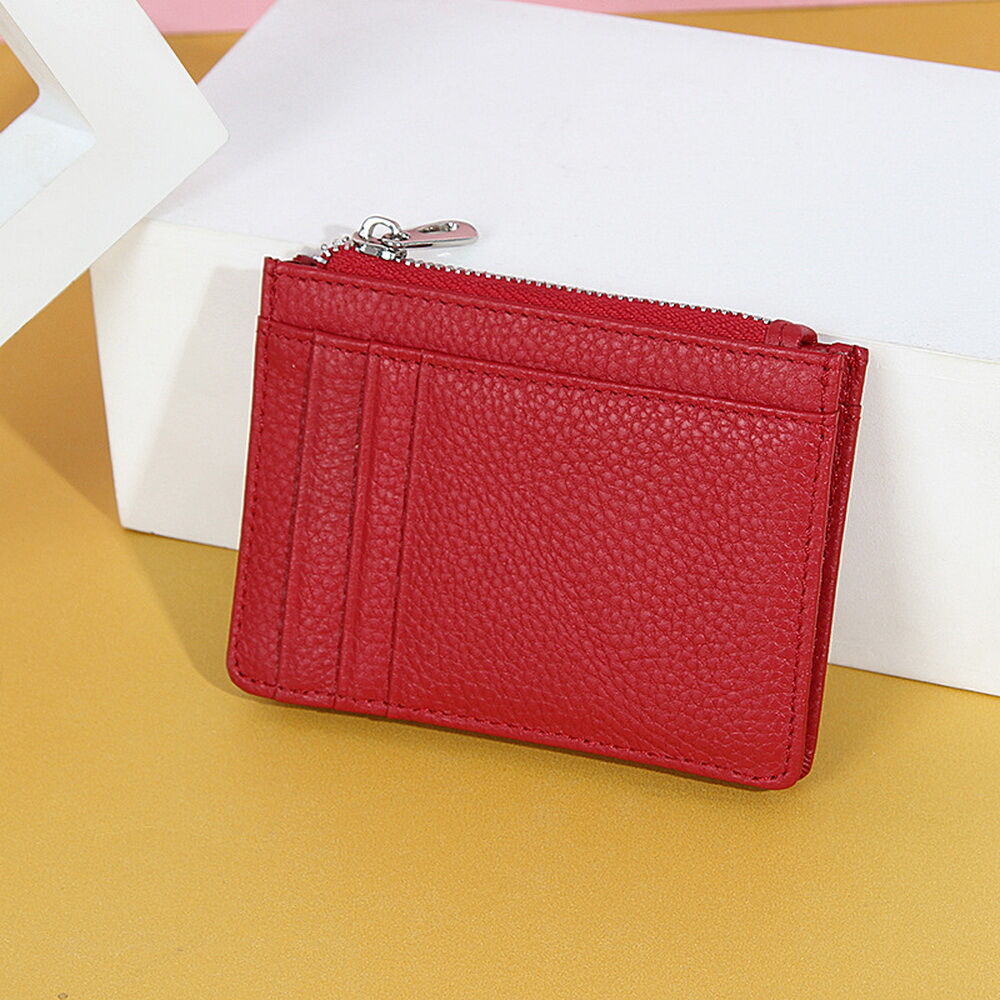 High Quality Top Layer Cowhide Genuine Leather Card Holder Wallet Slim ...