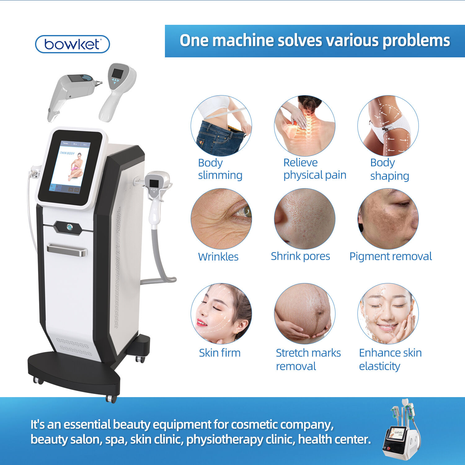 Bowket 2 In 1 Radio Frequency Rf Ems Radio Frequency Facial Lifting ...