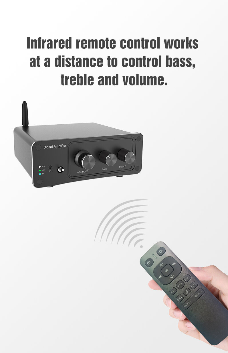 Hifi Amplifier 200w Bluetooth 5.2 Tpa3116 2.1 Channel Power Amplifier W/usb, Aux, Rca, Dsp With ...