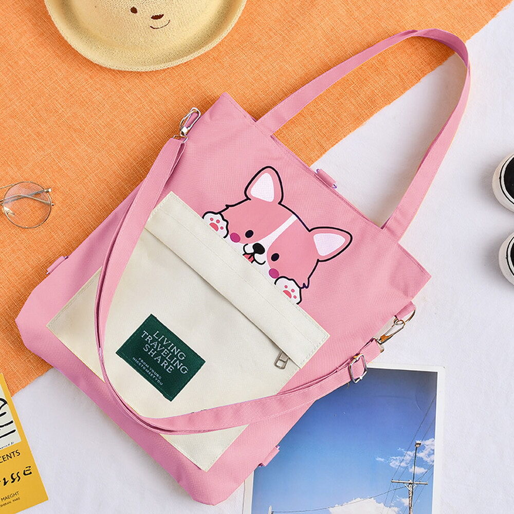 Custom Logo Shoulder Bag Simple Multifunctional Canvas Backpack Cotton ...