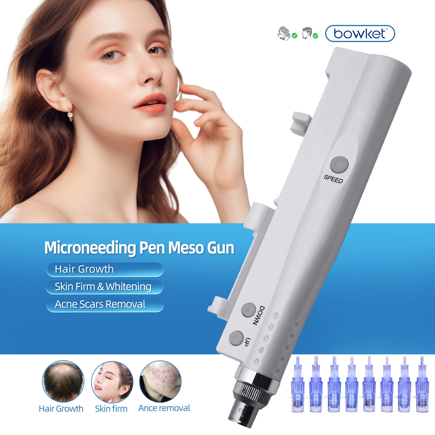 Buy China Wholesale Bowket New Facial Care Electric Dermapen Injection ...