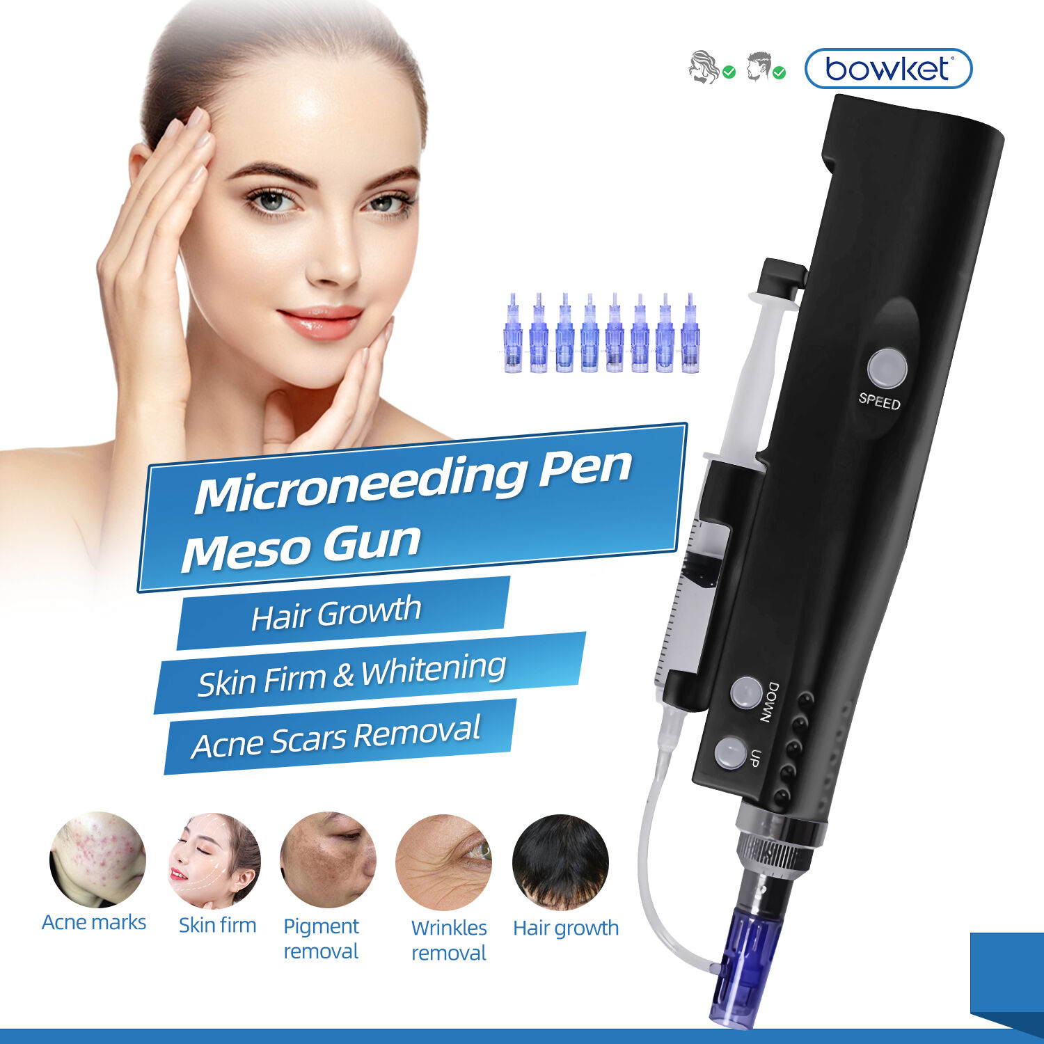 Buy China Wholesale Bowket New Facial Care Electric Dermapen Injection ...