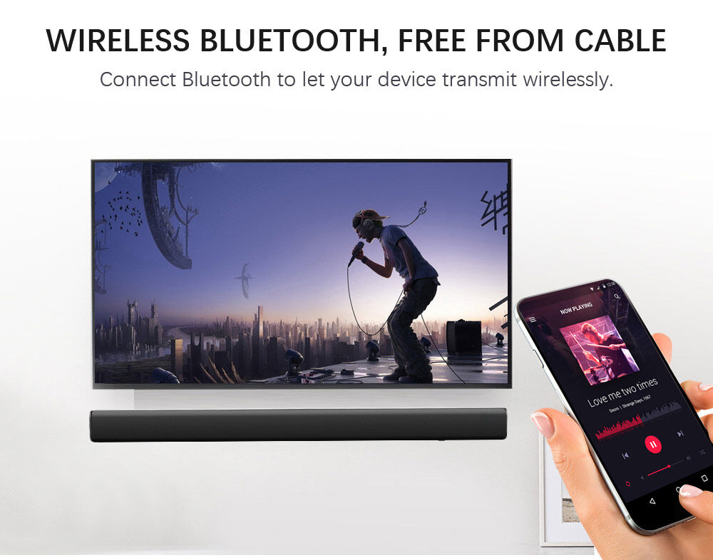 90w 2.1ch Wired Soundbar With Led Display, Remote Control, And ...