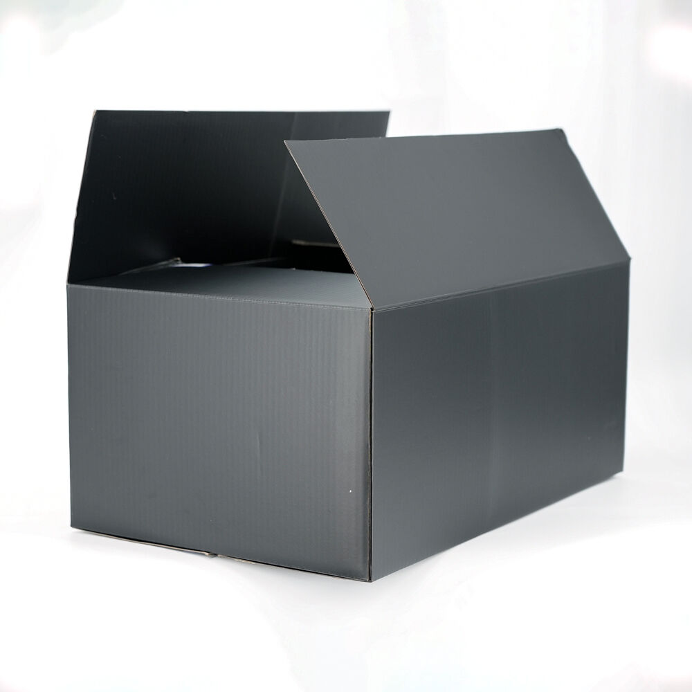 Factory Eco-friendly Free Design Black Corrugated Rsc Storage Box ...