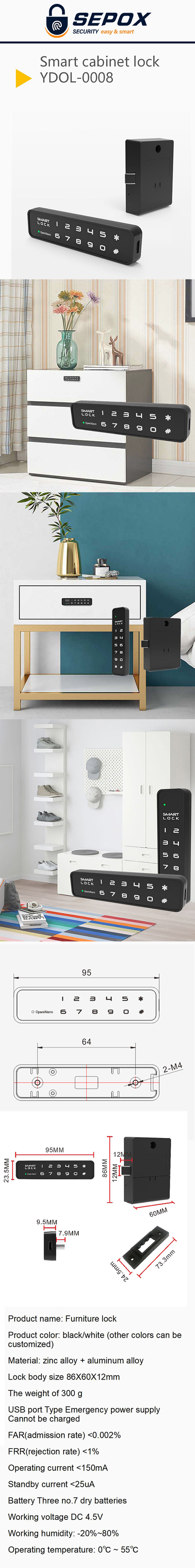 Best Sales Small Electronic Cabinet Lock Mini Smart Password Cabinet ...