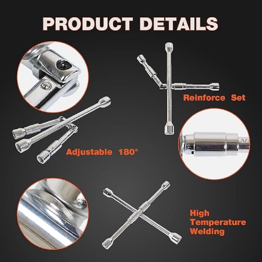 Wholesale Universal Car Tire Cross Wrench Repair Tools Repair Wrench ...