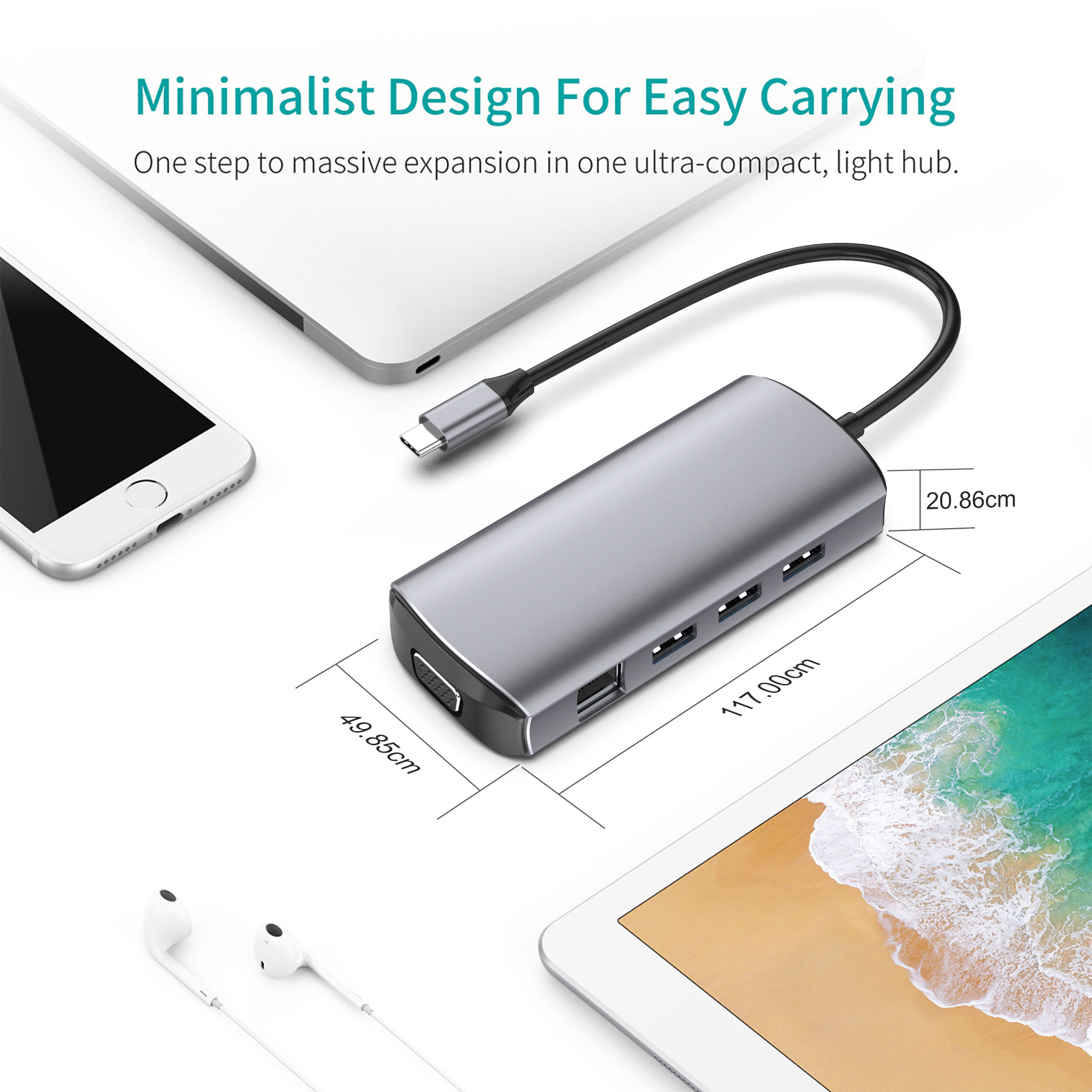 Manufacturer 10 In 1 Dual Display Usb Type C Usb Hub To Hdmi Usb3.0 ...