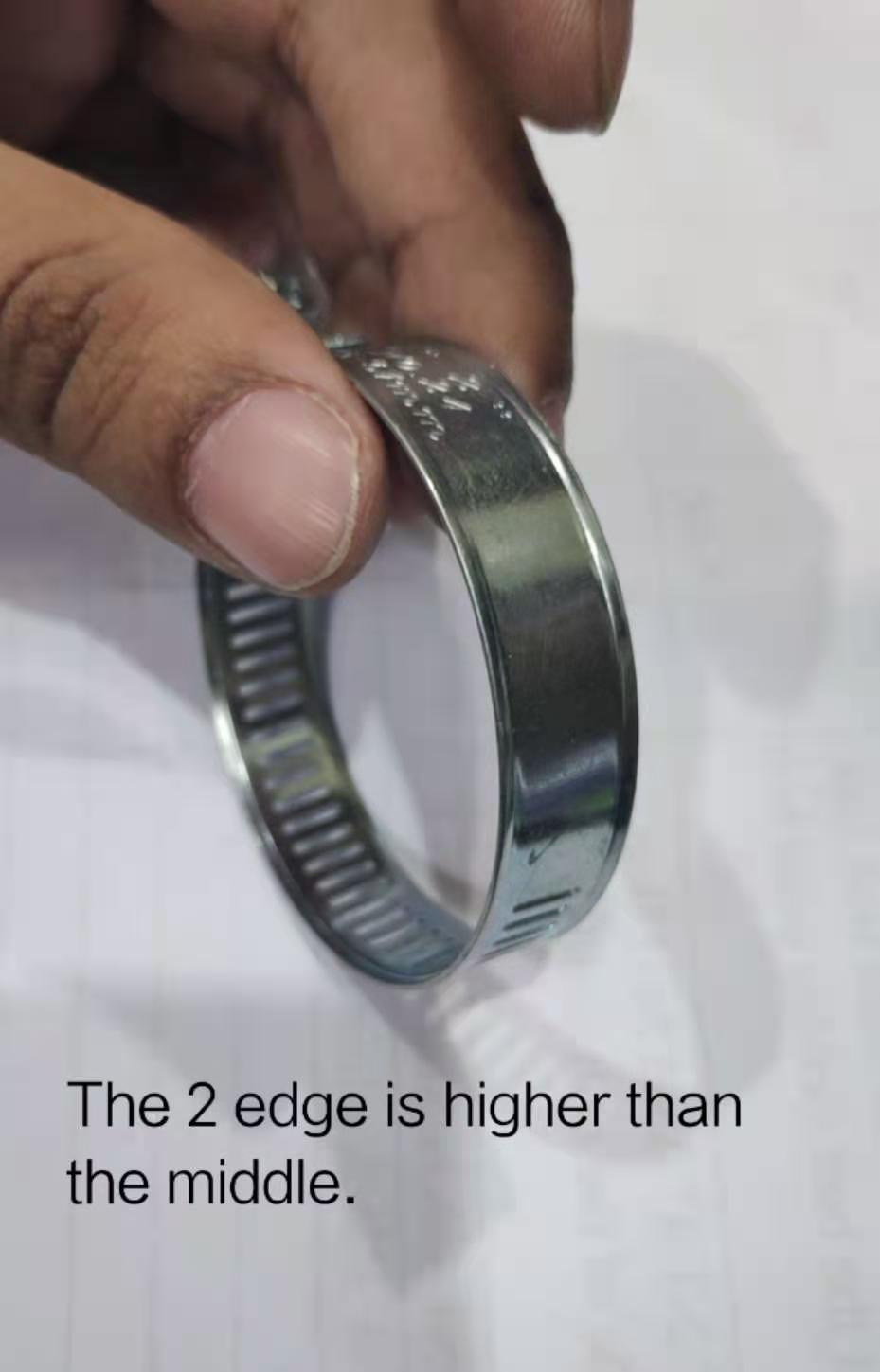 304 Steel American Standard Adjustable Hose Clamp Galvanized 8mm Width ...