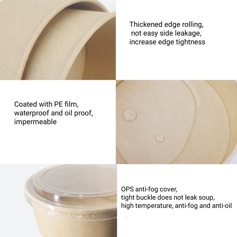 Wholesale Disposable Square Round Paper Cup Heatable Kraft Waterproof ...