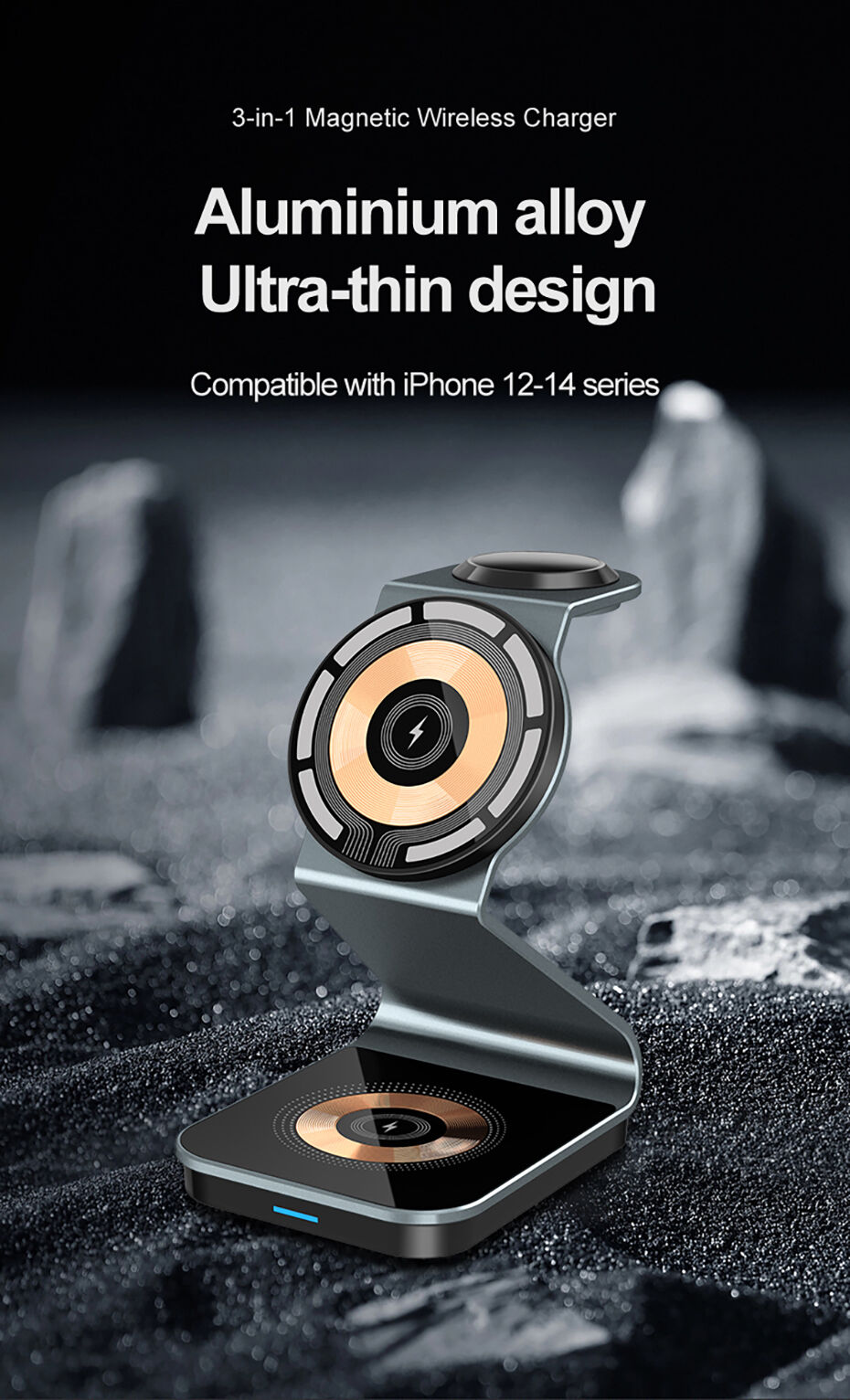 Top Selling D105b 3-in-1 Magnetic Fast Charging Wireless Charger With ...