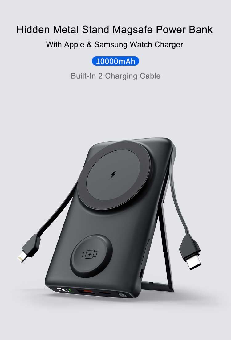 Multi-fanction Magnetic Power Bank Wireless Charger For Phone/watch ...