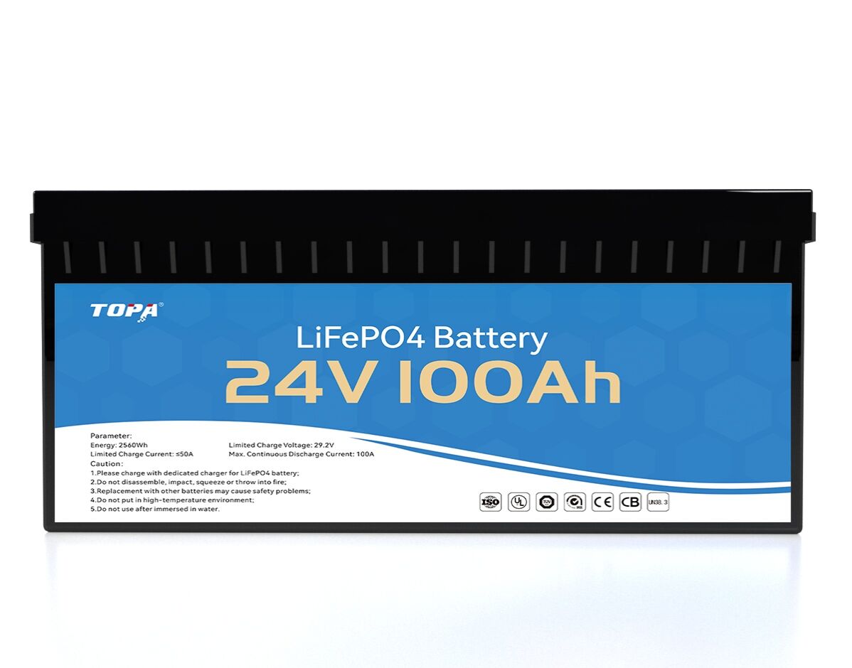 Topa A Grade 24v 100ah Deep Cycle Lifepo4 Battery Pack Lead Acid ...