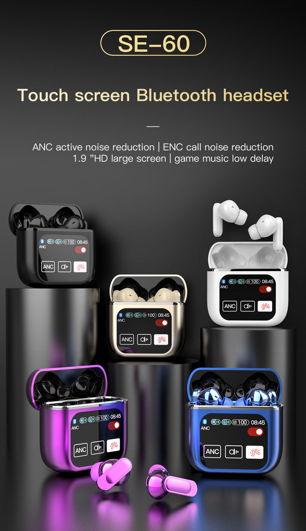 Bluetooth Tws Wireless Earbuds With Battery Charging Case Stereo ...