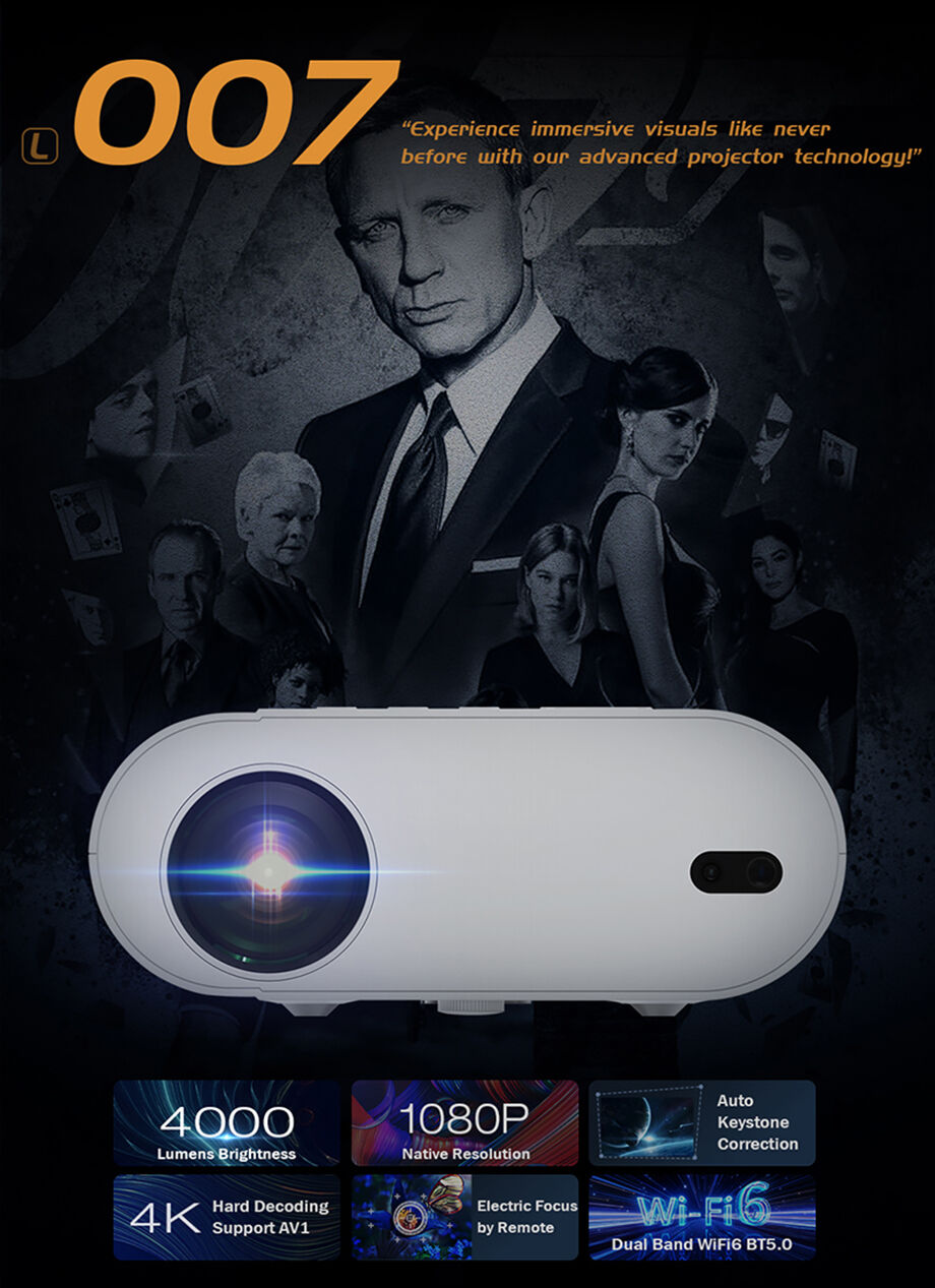Oem 350 Ansi Lumens Fhd Projector Android 11 Os Home Theatre Smart And ...