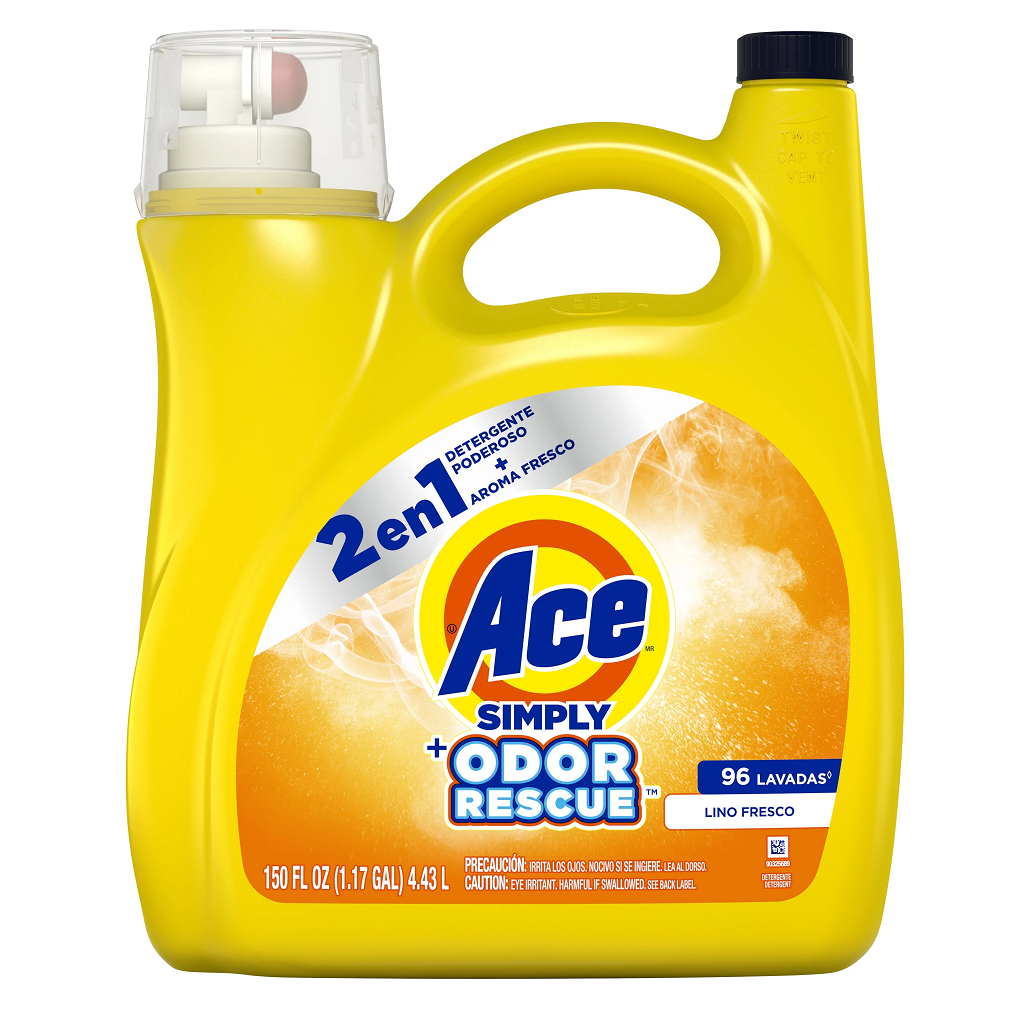 Ace 92 Oz. Spring Fresh Scent Liquid Laundry Detergent With Downy (48 ...