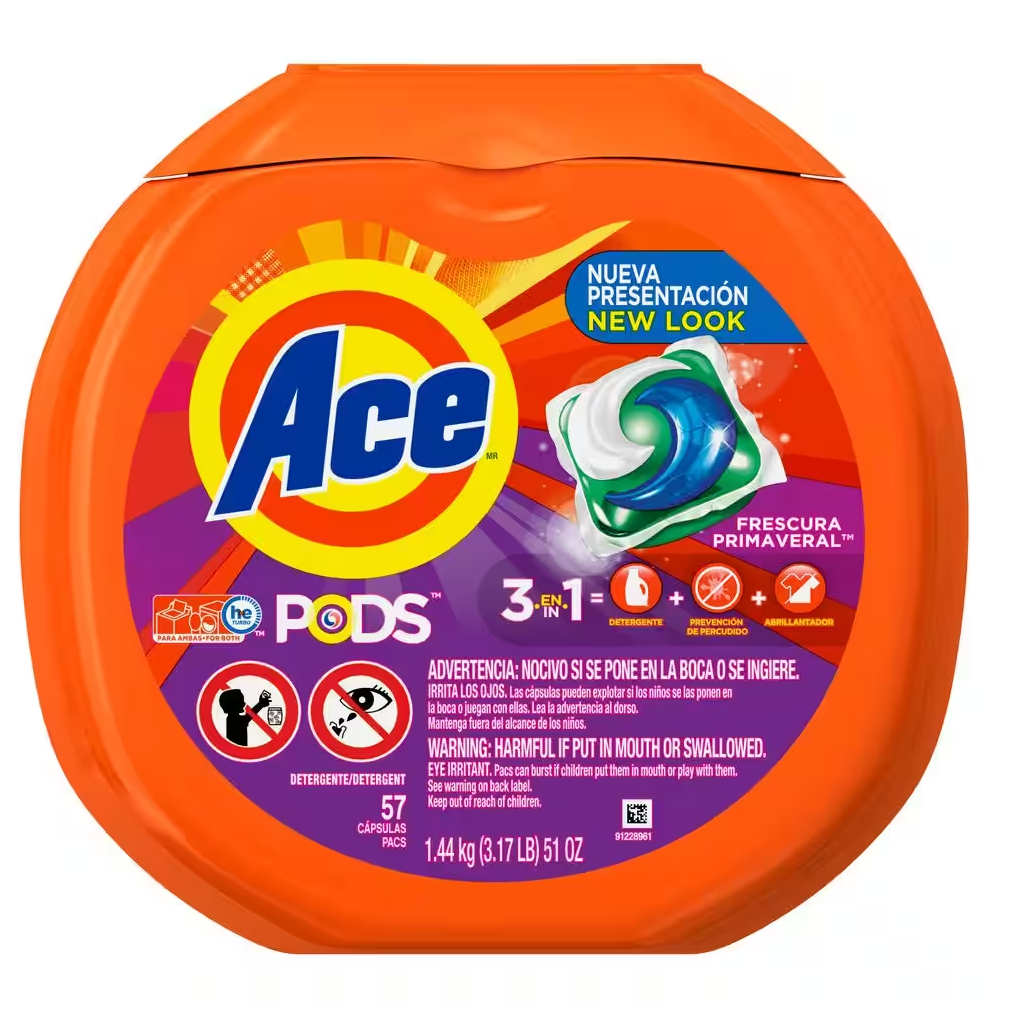 Wholesale Price Ace Pods Unit Dose Laundry Detergent Spring Freshness ...