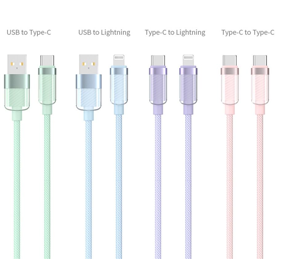 Type C To Type C Cable For Macbook Laptop For Samsung Transparent ...