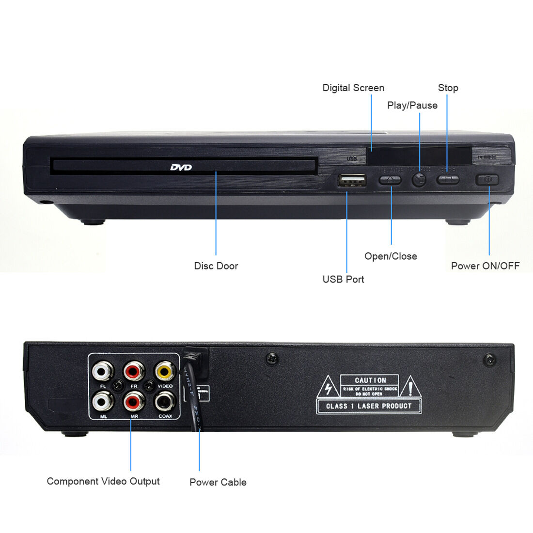 Dvd Recorder Hd 1080p Dvd Players For Tv Home Stereo System With Av/usb ...