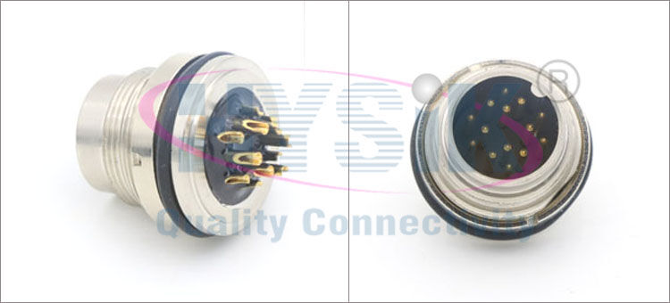 M16 Aisg Cable Assembly With Ip68 4 5 6 8 12 14 16 24 Pin Connector 180 ...