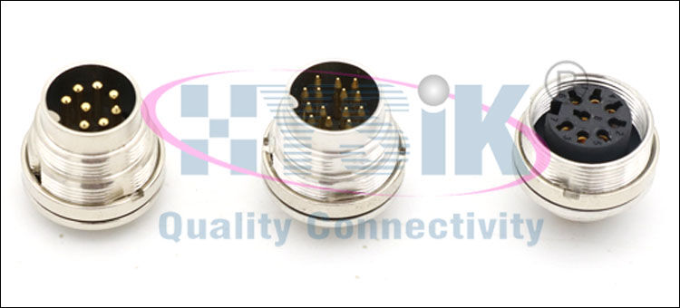 M16 Aisg Cable Assembly With Ip68 4 5 6 8 12 14 16 24 Pin Connector 180 ...