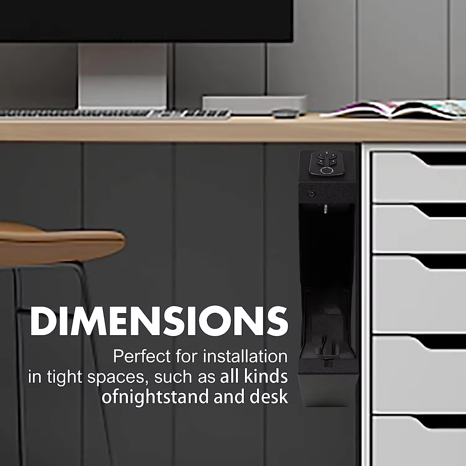 Biometric Gun Safe For Handgun Mounted Gun Safes For Pistols Bedside ...