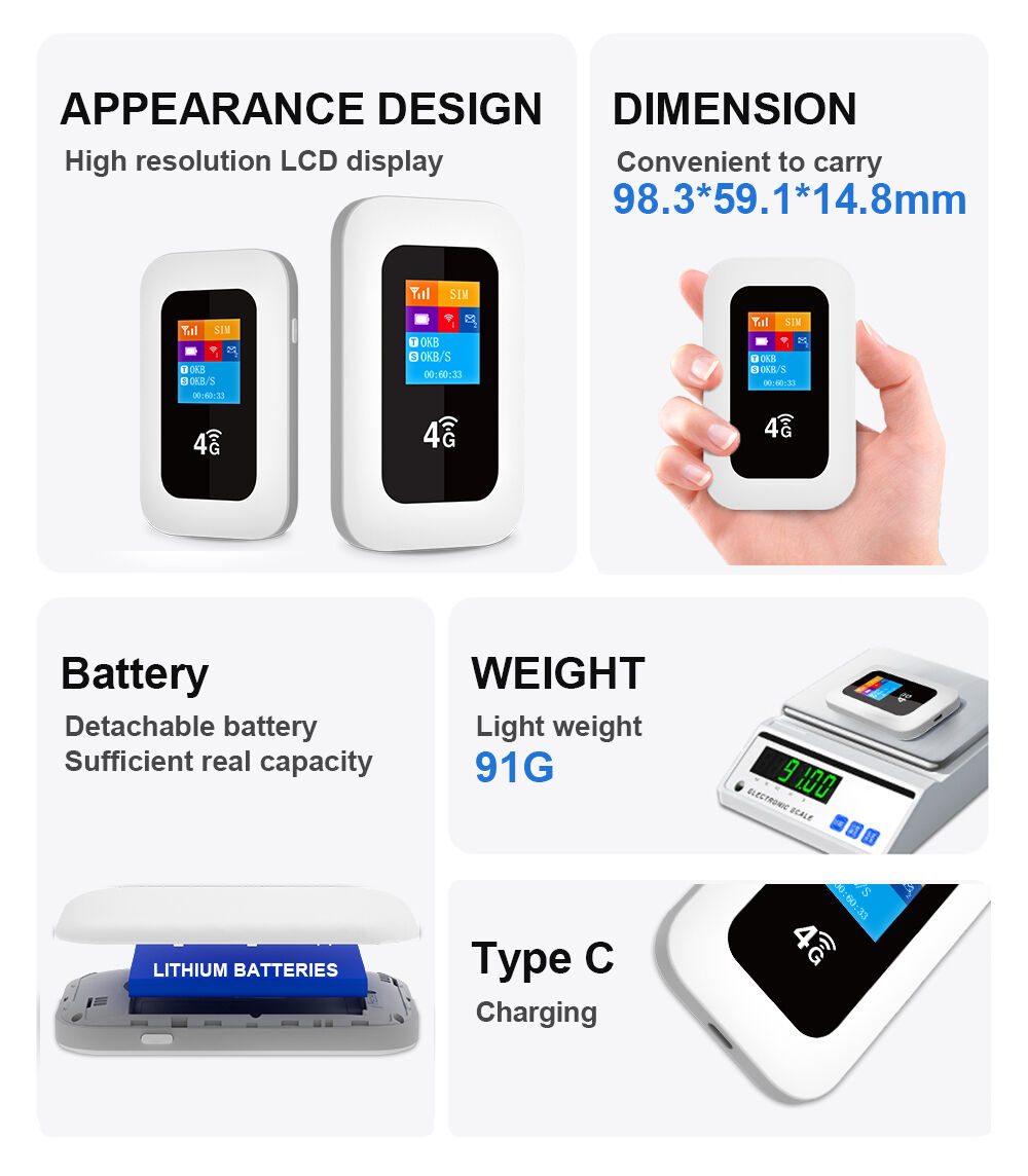 Wifi 4g Routers 150m Wireless Pocket Portable Router Built-in Battery ...