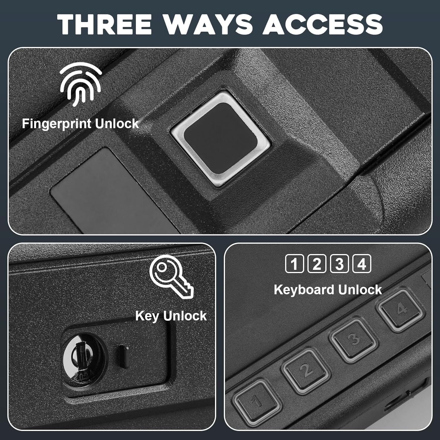 Buy China Wholesale Biometric Fingerprint Gun Safe, Three Ways Quick ...