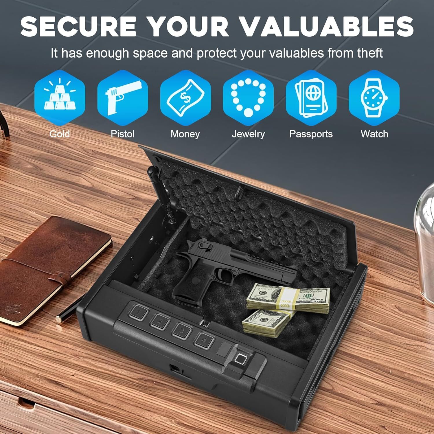 Buy China Wholesale Biometric Fingerprint Gun Safe, Three Ways Quick ...