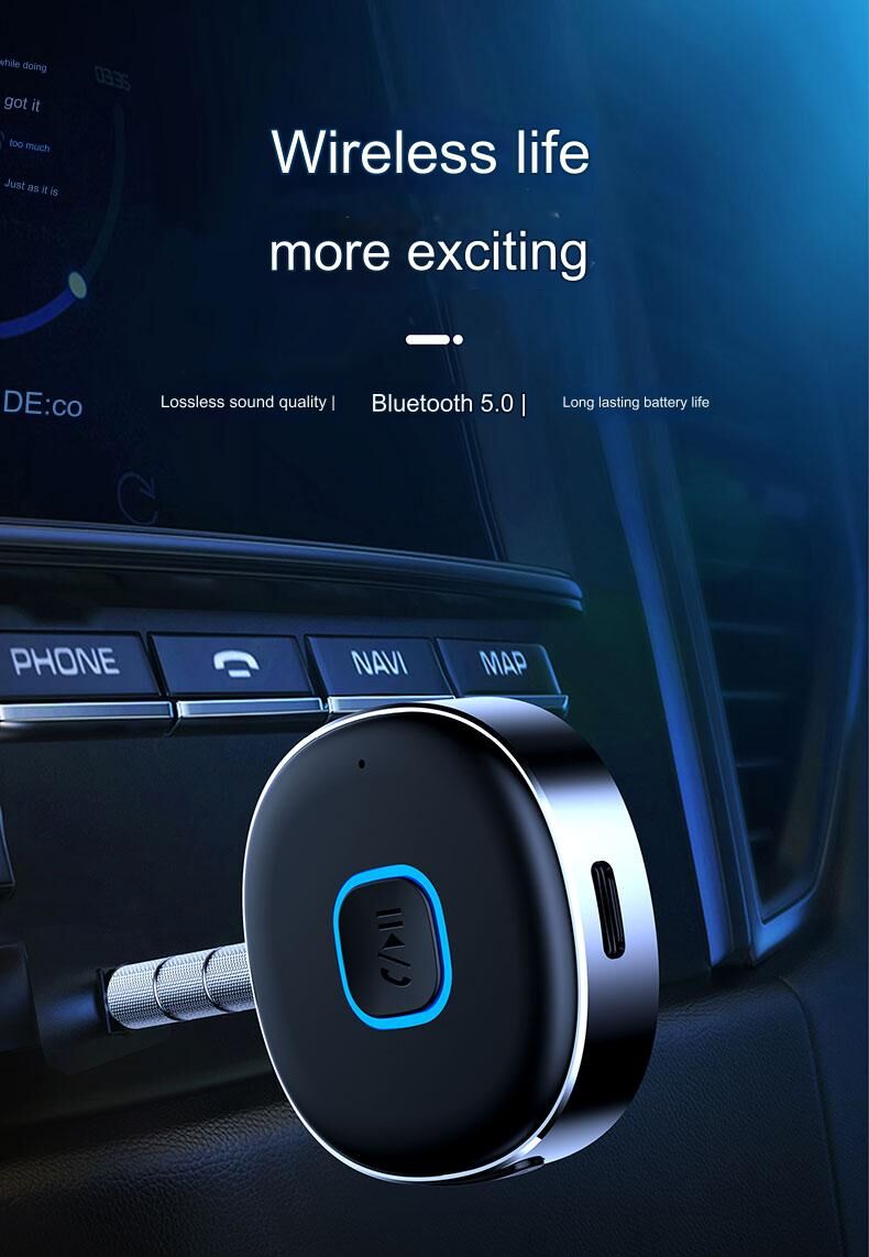 Wholesale Bluetooth 5.0 Aux Input Wireless Adapter Hands Free Calling ...