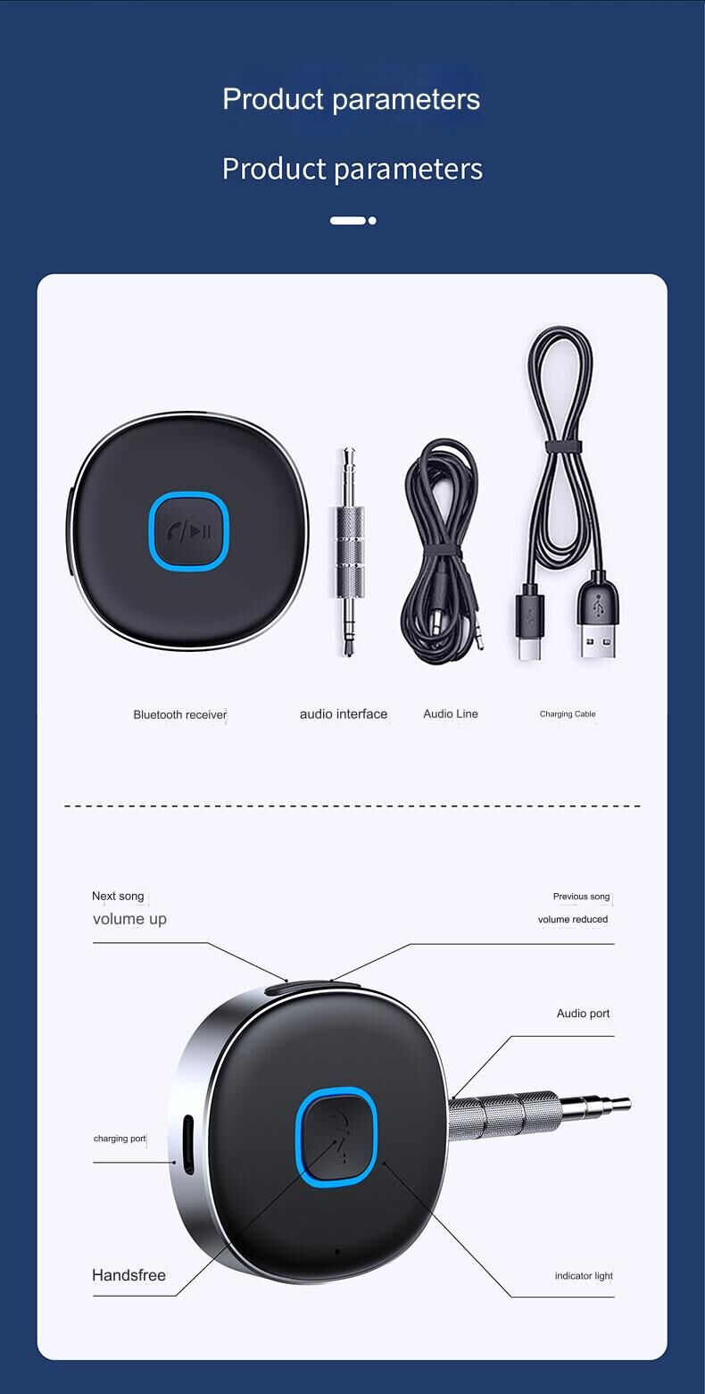 Wholesale Bluetooth 5.0 Aux Input Wireless Adapter Hands Free Calling ...